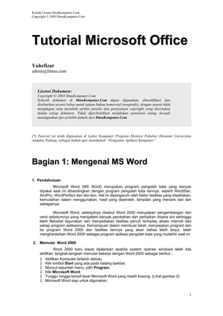 Tutorial microsoft office | PDF