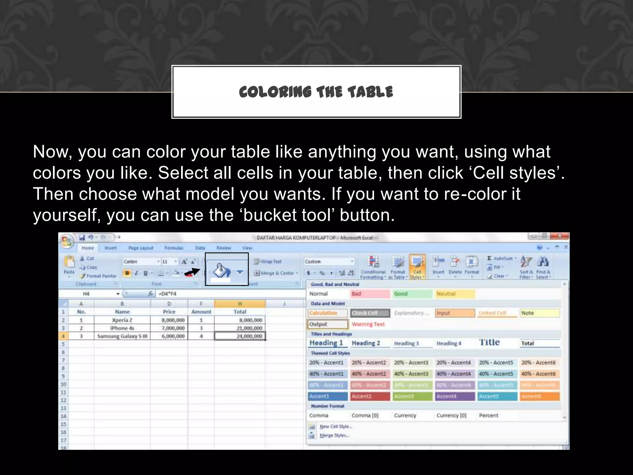 Tutorial microsoft office excel 2007 | PPT Tutorial microsoft office excel 2007 | PPT
