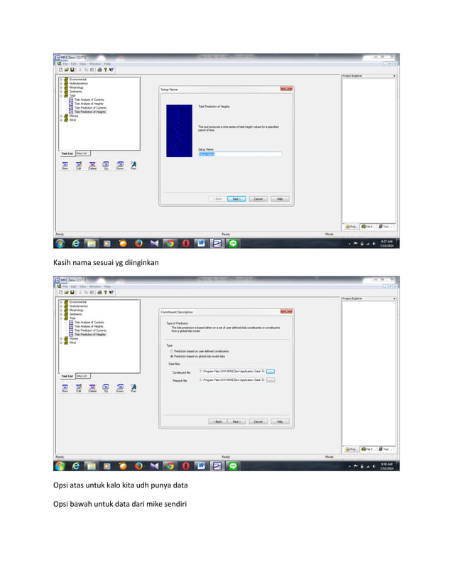 Tutorial mike 21 : input garis pantai | PDF