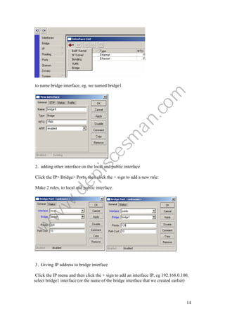 Tutorial mikrotik step by step | PDF