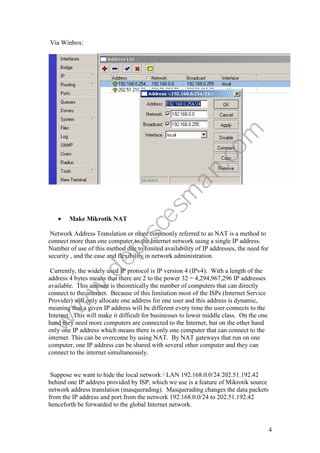 Tutorial mikrotik step by step | PDF