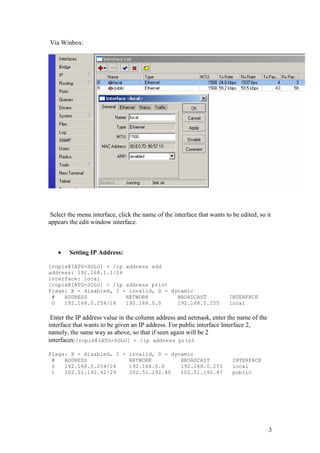 Tutorial mikrotik step by step anung muhandanu | PDF