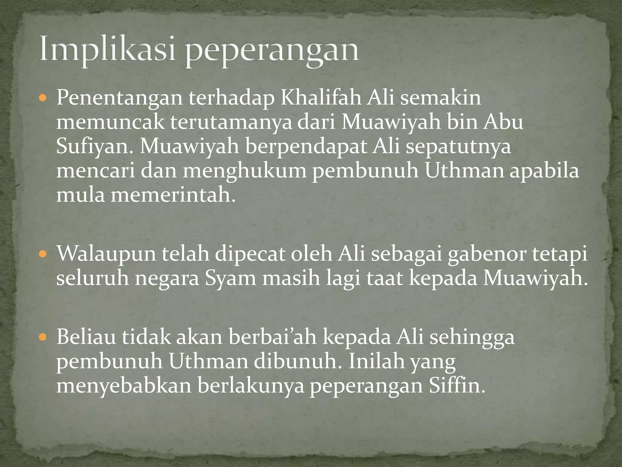 Khalifah Uthman Bin Affan dan Khalifah Ali bin Abi Talib | PPTX