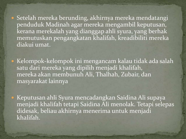 Khalifah Uthman Bin Affan dan Khalifah Ali bin Abi Talib | PPTX