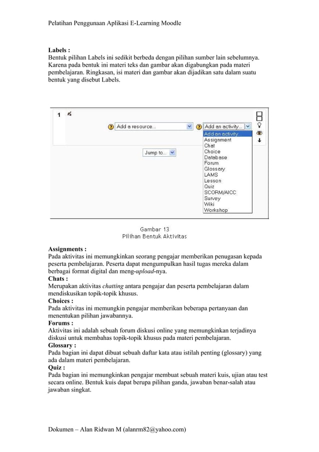 Tutorial moodle (Bahasa indonesia) | PDF