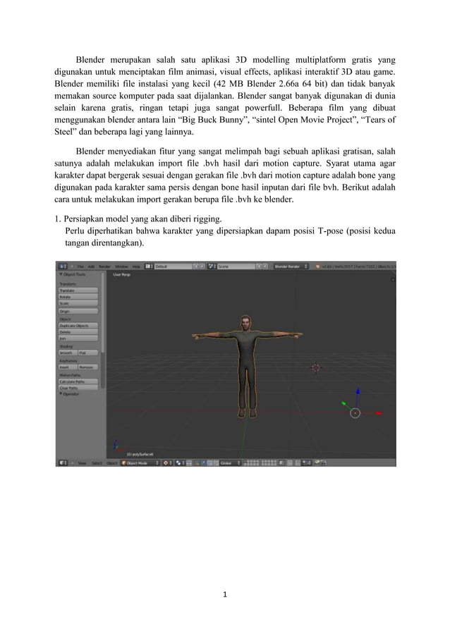 Tutorial motion capture friendly rigging using blender | PDF