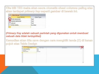 Cara Membuat Table di Ms. Access 2010 | PPT