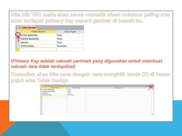 Cara Membuat Table di Ms. Access 2010 | PPT