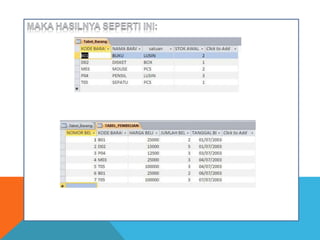 Cara Membuat Table di Ms. Access 2010 | PPT