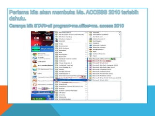 Cara Membuat Table di Ms. Access 2010 | PPT