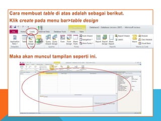 Cara Membuat Table di Ms. Access 2010 | PPT