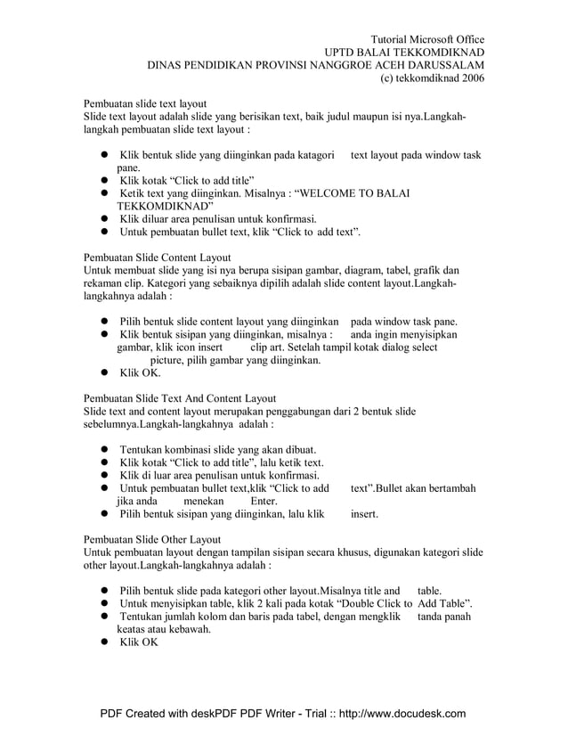 Tutorial ms power point 2007 | PDF