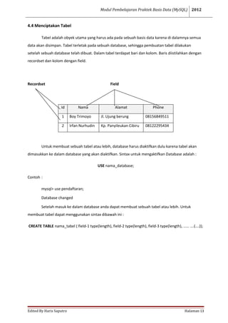 Tutorial my sql | PDF