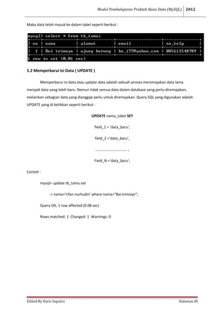 Tutorial my sql | PDF