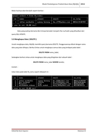 Tutorial my sql | PDF
