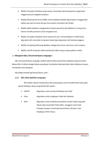 Tutorial my sql | PDF