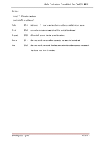 Tutorial my sql | PDF