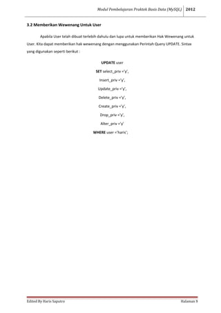 Tutorial my sql | PDF