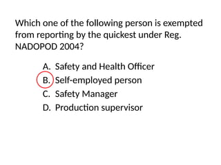 Tutorial nadapod for occupational safety and health | PPTX