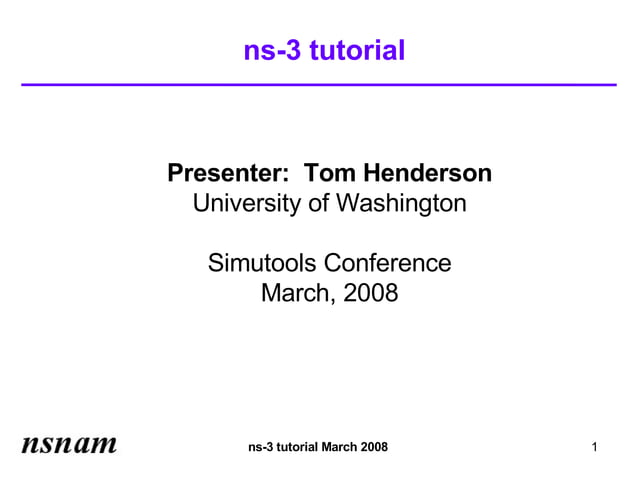 Tutorial ns 3-tutorial-slides | PDF | Computer Networking | Computing