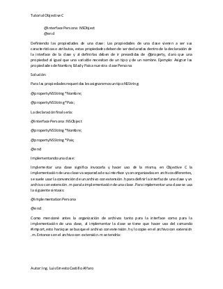 Tutorial de Objective C | PDF