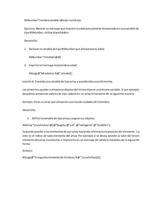 Tutorial de Objective C | PDF