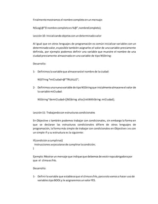 Tutorial de Objective C | PDF