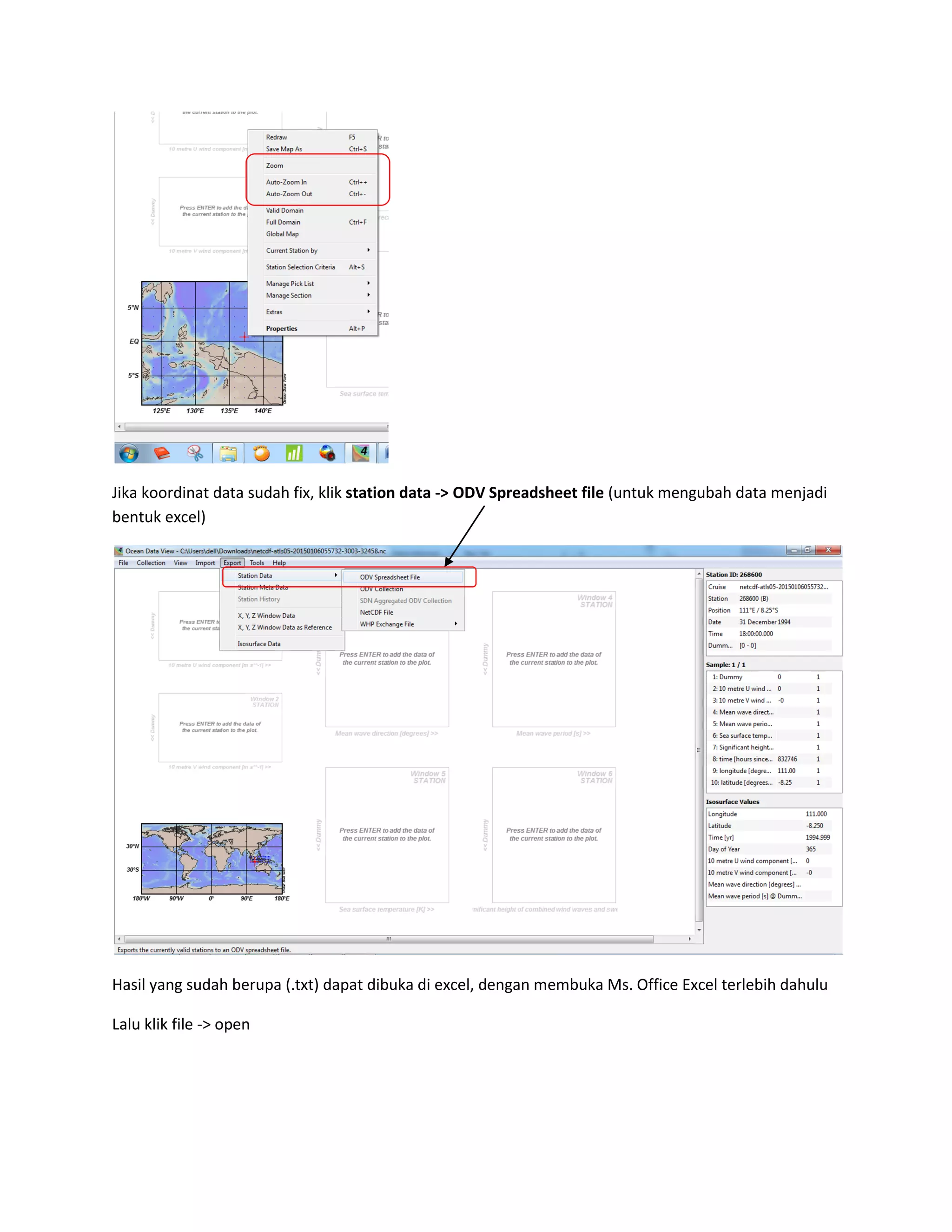 Tutorial Ocean Data View dan Panoply | PDF