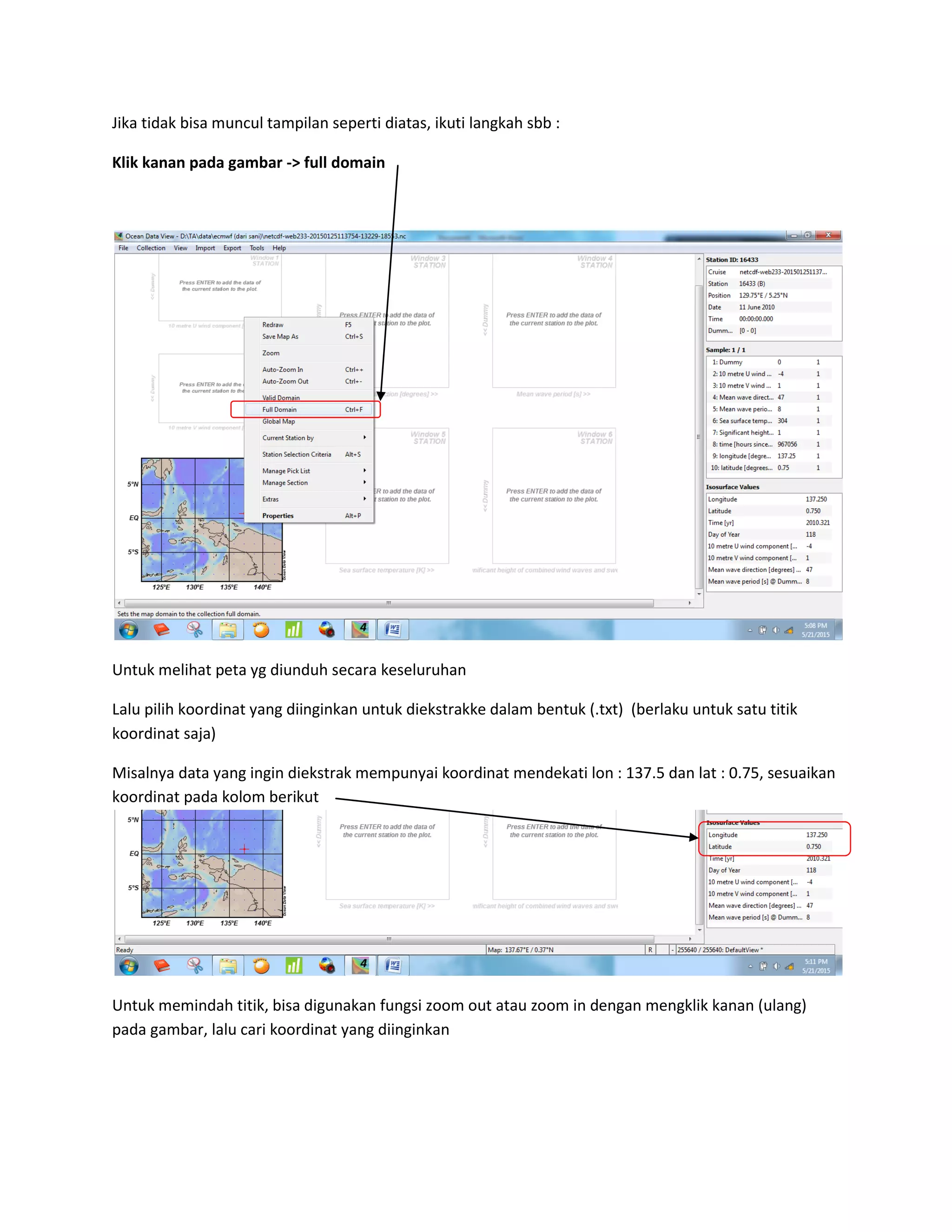 Tutorial Ocean Data View dan Panoply | PDF