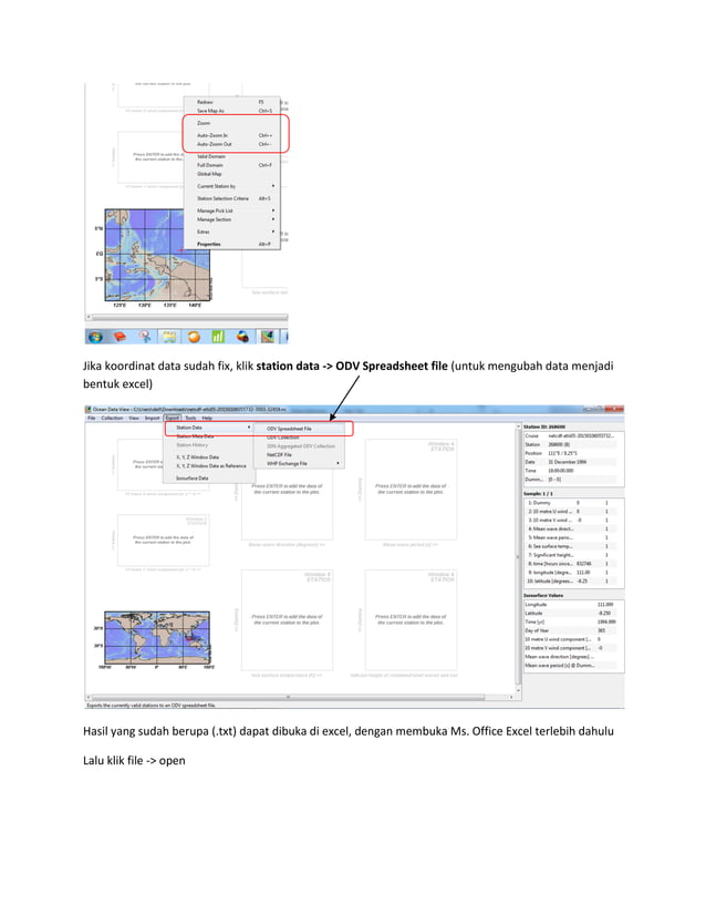Tutorial Ocean Data View dan Panoply | PDF