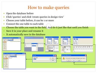 Tutorial of microsoft access 2003 | PPTX