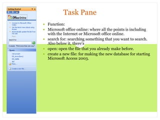 Tutorial of microsoft access 2003 | PPTX
