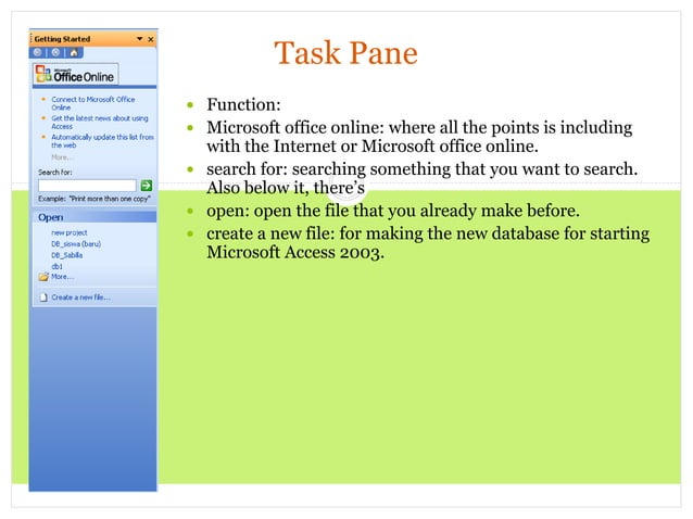 Tutorial of microsoft access 2003 | PPTX | Databases | Computer Software and Applications