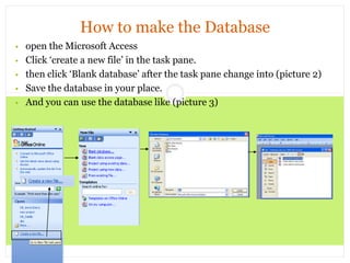 Tutorial of microsoft access 2003 | PPTX | Databases | Computer Software and Applications