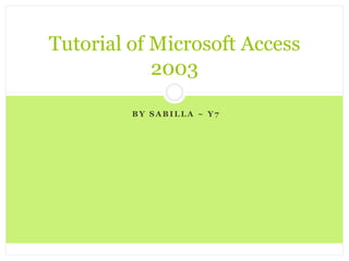 Microsoft Access 2003