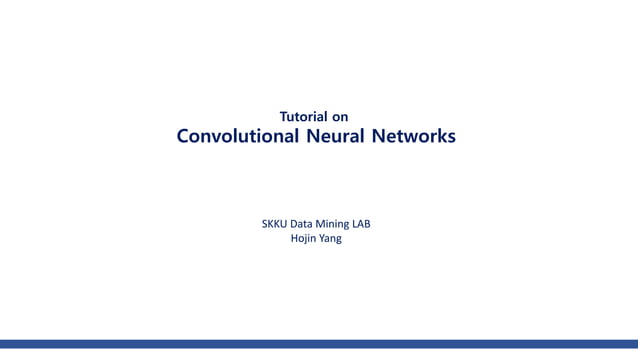 Tutorial on convolutional neural networks | PPT