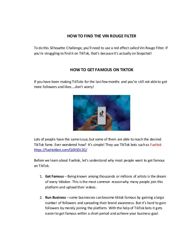 Tutorial On How To Do The Tik Tok Silhouette Challenge