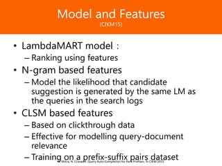 Tutorial on query auto completion | PPT