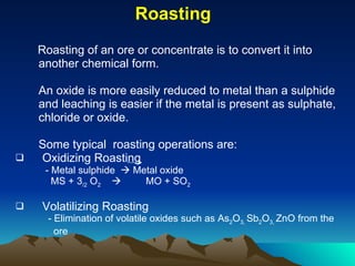 Tutorial on roasting furnaces final | PPT