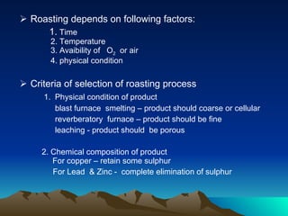 Tutorial on roasting furnaces final | PPT