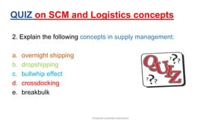 SUPPLY CHAIN MANAGEMENT TUTORIAL AND ACTIVITIES | PDF
