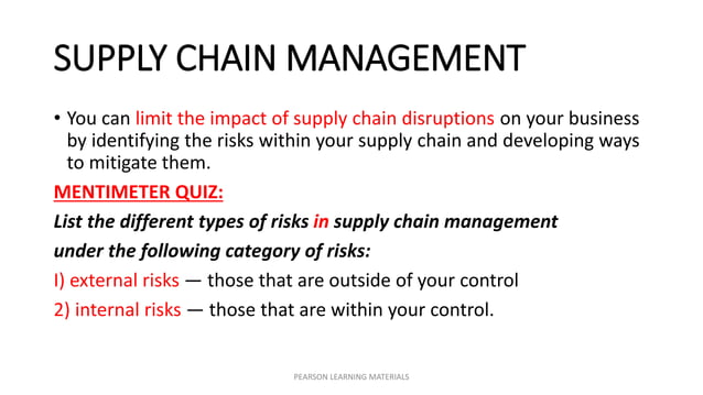SUPPLY CHAIN MANAGEMENT TUTORIAL AND ACTIVITIES | PDF | Logistics | Business