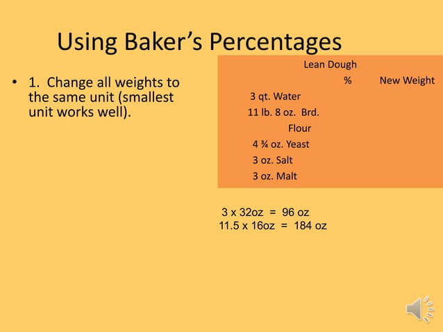 Tutorial on using baker s_percentages | PPTX