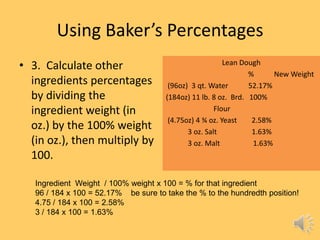 Tutorial on using baker s_percentages | PPTX