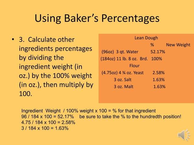 Tutorial on using baker s_percentages | PPTX