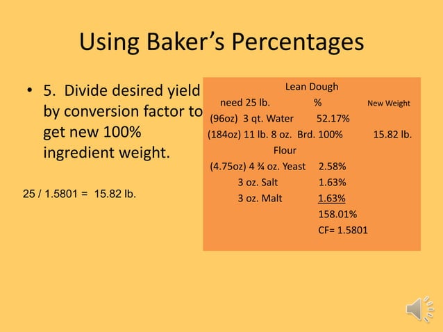 Tutorial on using baker s_percentages | PPTX