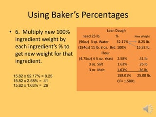 Tutorial on using baker s_percentages | PPTX