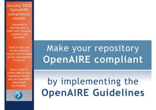 OpenAIRE Guidelines - tutorial | PDF | Business | Business and Finance