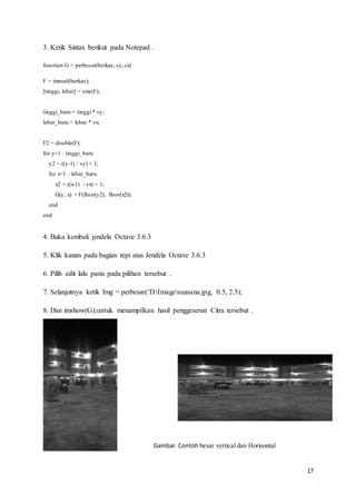 Tutorial operasi geometrik menggunakan octave | PDF