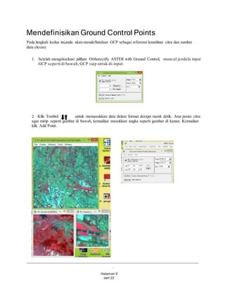 Tutorial ASTER Imagery Orthorectification Using ENVI Software | DOCX